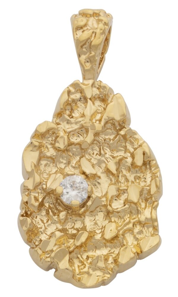 CZP-525 | CZ Nugget Pendant · Goldfathers Jewelry