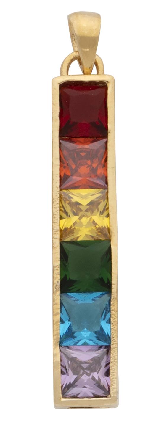 CZP-583 | CZ Rainbow Pendant · Goldfathers Jewelry